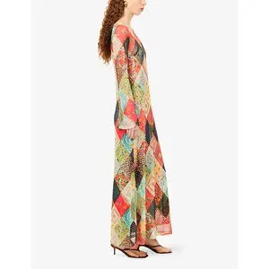 NEVER FULLY DRESSED Jardin Du Soleil Aria Mesh Maxi Dress