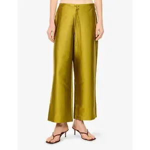 REFORMATION Olina Cropped Woven Trousers