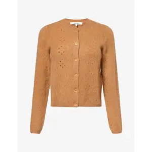 FRAME Cropped Wool And Cashmere-blend Cardigan
