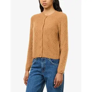 FRAME Cropped Wool And Cashmere-blend Cardigan