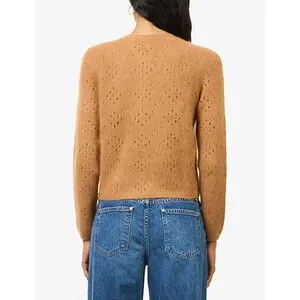 FRAME Cropped Wool And Cashmere-blend Cardigan