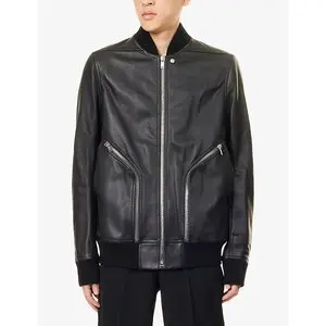 Rick Owens Zip-pocket Leather Bomber Jacket