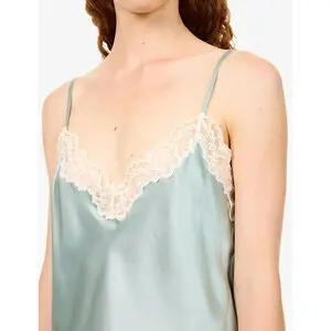 REFORMATION Teddy Lace-trim Silk Camisole Top