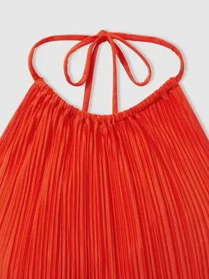 Good American Plissé Halter Top
