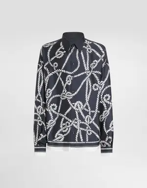 Dolce & Gabbana Marina-print Silk Twill Shirt Shirts - Multicolor