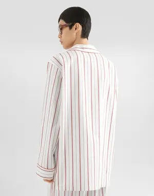 Dolce & Gabbana Striped Poplin Vanity Robe Shirts Multi-colored