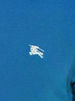 Burberry Cotton Polo Shirt Blue