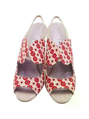 Manolo Blahnik Floral-print Slingback Sandals