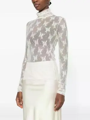 Imperial Lace Roll-neck Top