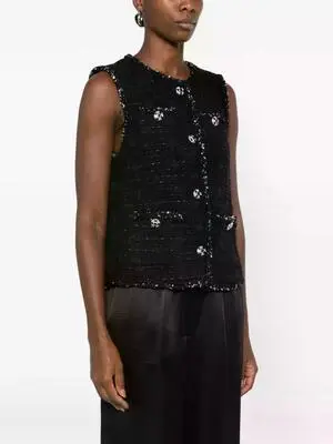 MINIME Tweed-effect Button-up Gilet