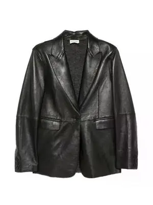 P.a.r.o.s.h Single-breasted Leather Jacket - Black