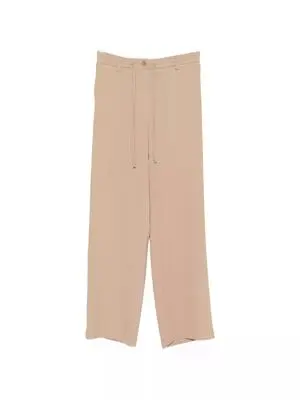 Imperial Drawstring Wide-leg Trousers - Neutrals