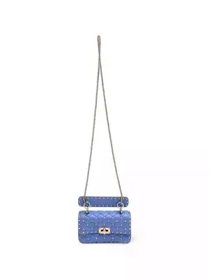 Valentino Garavani Rockstud Spike Shoulder Bag - Blue