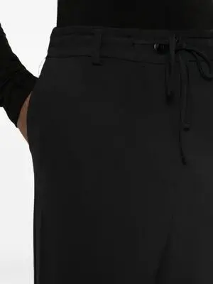 Imperial Drawstring Wide-leg Trousers - Black