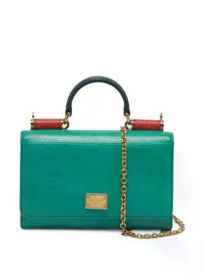 Dolce & Gabbana Miss Sicily Von Leather Mini Bag - Green
