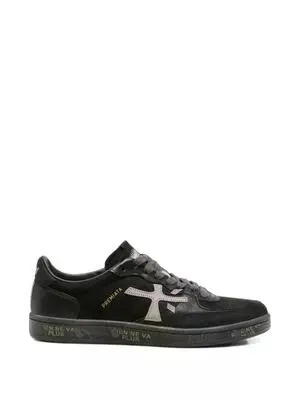Premiata Bskt Clay Logo-patch Sneakers - Black
