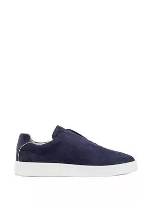 AURELIEN Suede Slip-on Sneakers - Blue