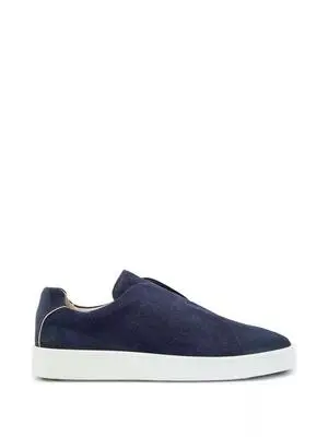 AURELIEN Suede Slip-on Sneakers - Blue