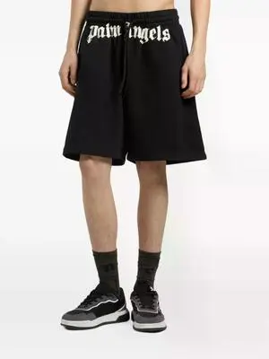 Palm Angels Logo-print Drawstring Shorts - Black