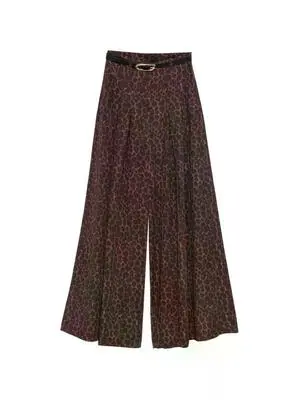 Imperial Leopard-print Palazzo Trousers - Brown