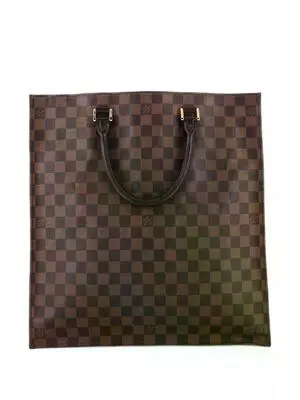 LOUIS VUITTON Sac Plat Bag Damier Tote Bag - Brown