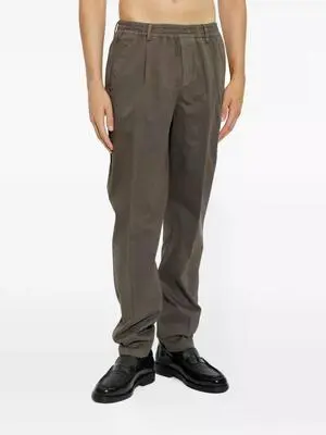 Eleventy Pleated Straight-leg Trousers
