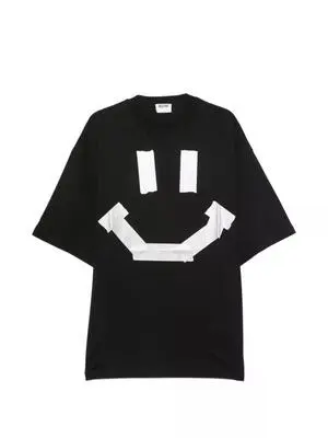 Moschino Organic Cotton Jersey T-shirt Archive - Black