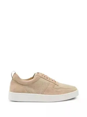 AURELIEN Bayside Suede-panelled Sneakers - Neutrals