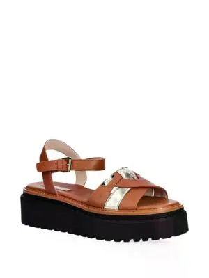 Liu Jo Leather Platform Sandals