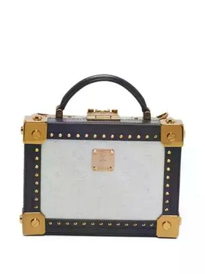 Mcm Berlin Visetos Box Bag - Silver