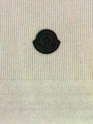 Moncler Logo-patch Ribbed-knit Scarf