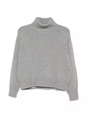 VANISE Roll-neck Knitted Sweater - Grey