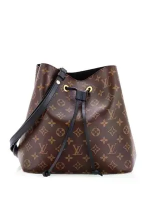 LOUIS VUITTON Neonoe Handbag Monogram Canvas With Leather Mm Bucket Bag - Brown