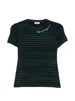 Liu Jo Striped Embroidered T-shirt