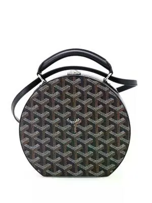 Goyard Alto Hatbox Bag Coated Canvas Satchel - Black