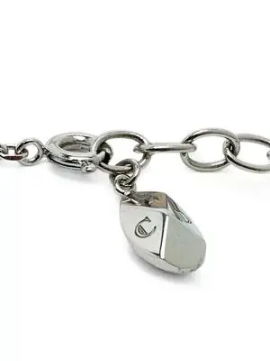 Dior Enamel Logo Tassel Necklace