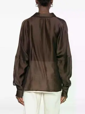 ELEH Wrap-front Long-sleeved Shirt