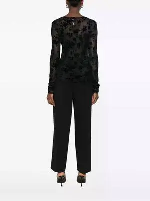 Imperial Floral-devoré Long-sleeve Top