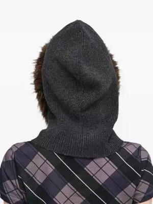 Marc Jacobs Faux Fur Trim Balaclava