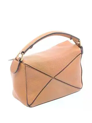 Loewe 2010-2026 Mini Calfskin Puzzle Edge Satchel - Brown