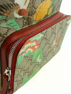 Gucci Small Gg Supreme Web Tian Backpack - Neutrals