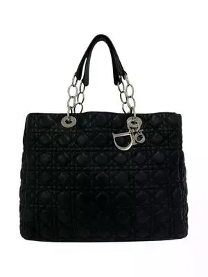 Dior 2010-2026 Cannage Soft Shopper Tote Bag - Black