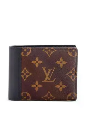 LOUIS VUITTON Multiple Wallet Macassar Monogram Canvas Small Wallets - Black
