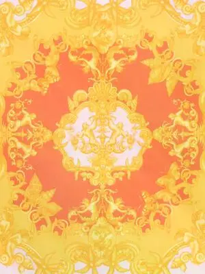 Versace 1990s Baroque-print Handkerchief - Pink
