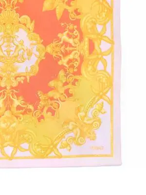 Versace 1990s Baroque-print Handkerchief - Pink