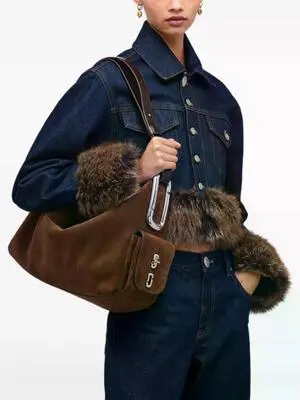 Marc Jacobs Scene Large Shoulder Bag In Suede - Brown