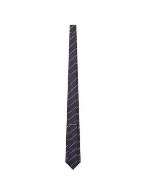 Giorgio Armani Diagonal-stripe Neck Tie - Blue