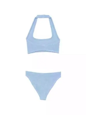 Hunza G Crinkle-effect Halterneck Bikini