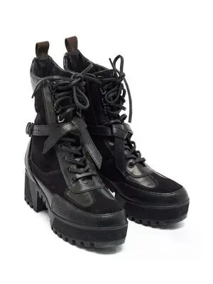 LOUIS VUITTON Laureate Leather Combat Boots
