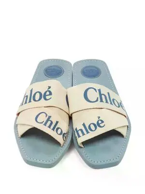 Chloé Woody Crossover Canvas Sandals